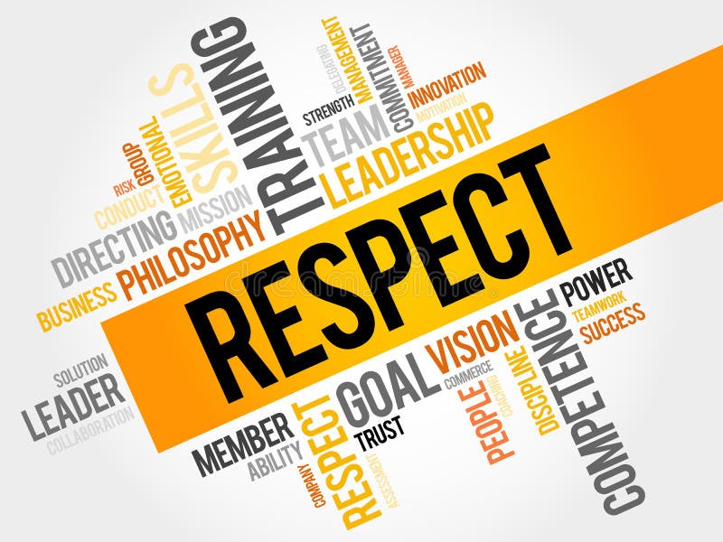 Respect word graphic stock illustration. Illustration of scroll - 196069673