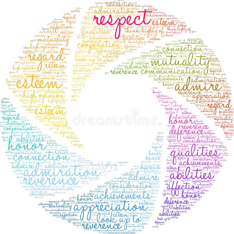 Respect Word Cloud stock vector. Illustration of appreciation - 158980572