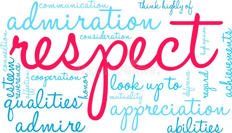 Respect Word Cloud stock vector. Illustration of appreciation - 158980572