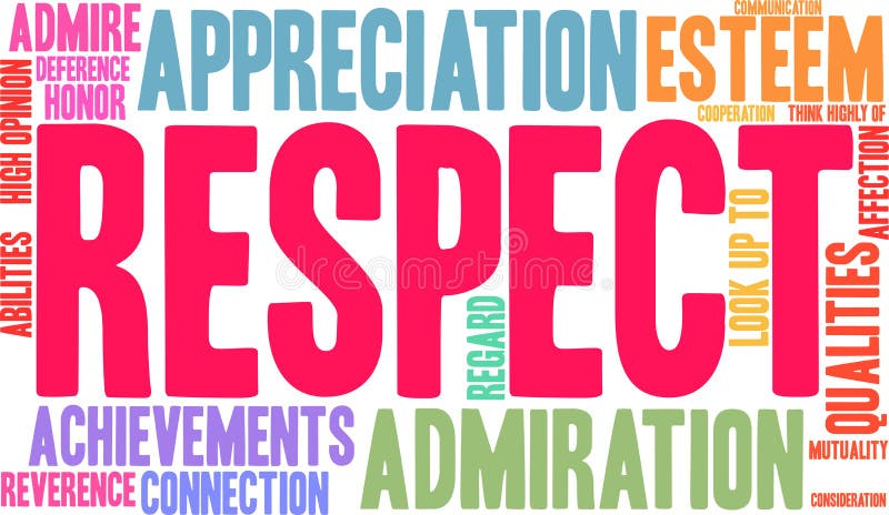 Respect Word Cloud stock vector. Illustration of intimacy - 158980557
