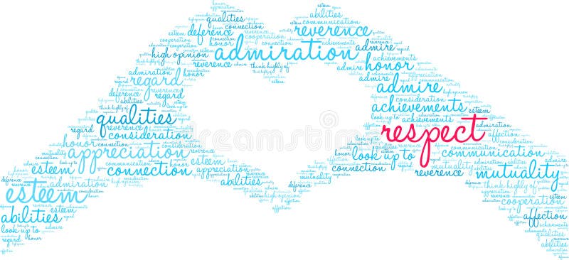 Respect Word Cloud stock vector. Illustration of appreciation - 158980572