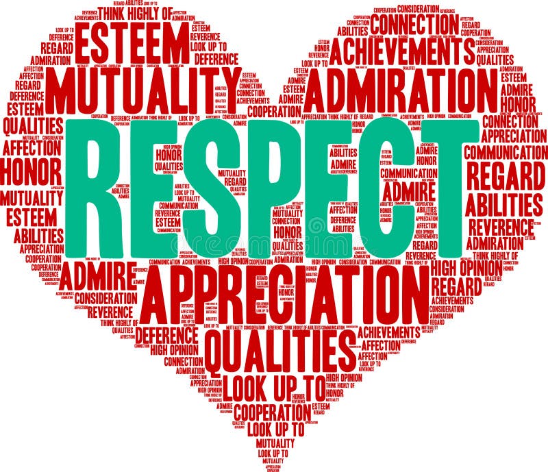 Respect Word Cloud stock vector. Illustration of appreciation - 158980572