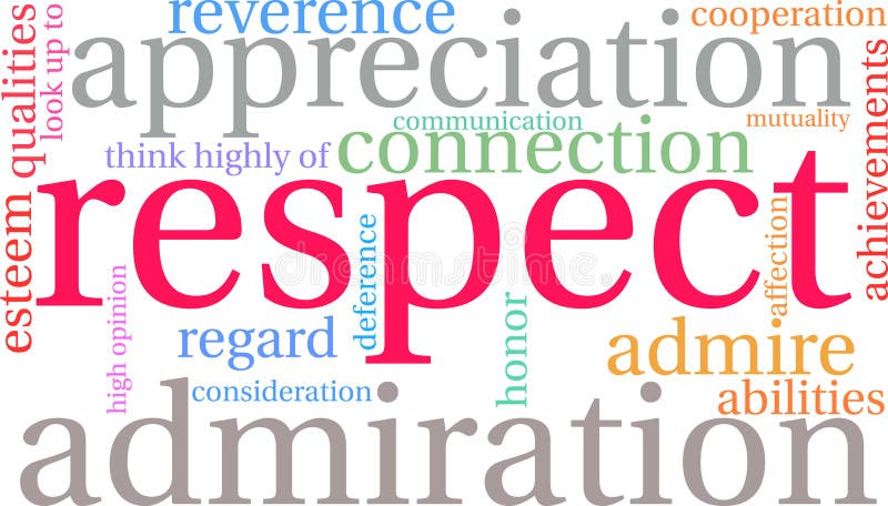 Respect Word Cloud stock vector. Illustration of appreciation - 158980572