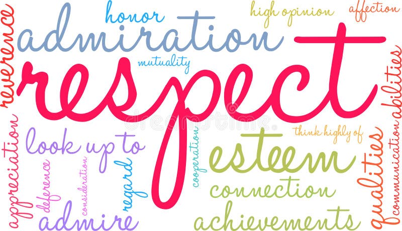 Respect Word Cloud stock vector. Illustration of inclusion - 158980571