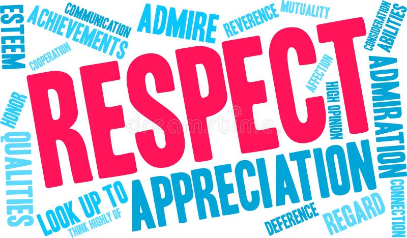 Respect Word Cloud stock vector. Illustration of appreciation - 158980572