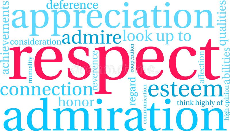 Respect Word Cloud stock vector. Illustration of appreciation - 158980572