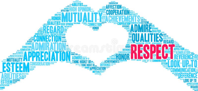 Respect Word Cloud stock vector. Illustration of esteem - 158980569