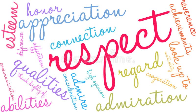 Respect Word Cloud stock vector. Illustration of appreciation - 158980572