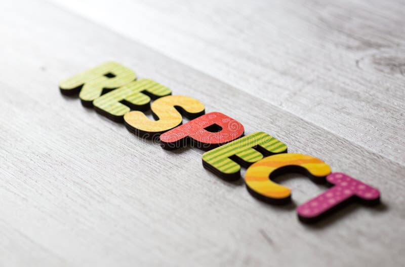 Respect stock image. Image of still, wood, colourful - 57784923