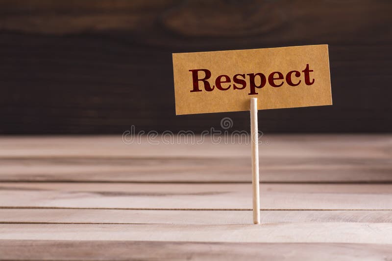 Respect word sign stock photo. Image of information - 113468524