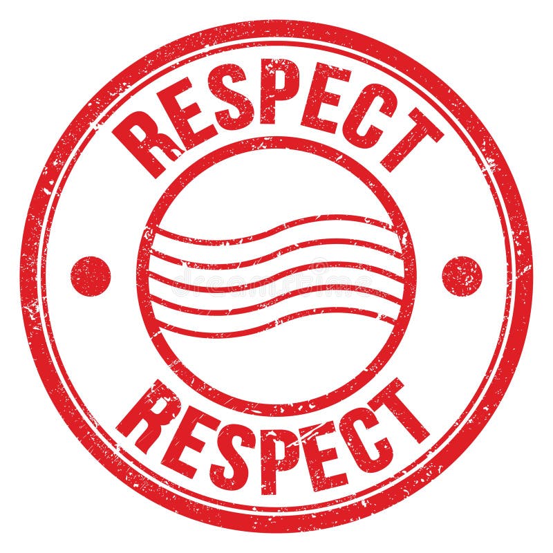 RESPECT Text Written on Red Round Postal Stamp Sign Stock Illustration ...