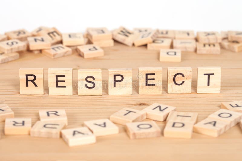 Respect - Cube With Letters, Sign With Wooden Cubes Stock Photo - Image ...