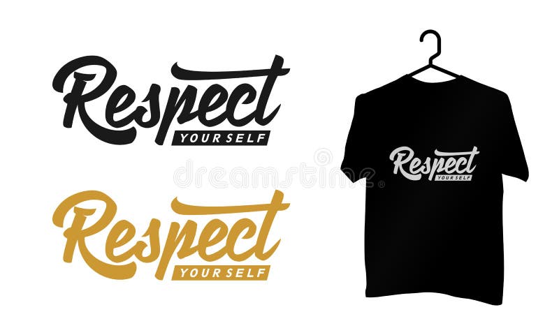 Respect Your Self Lettering Calligraphy / Typography Design Vector ...