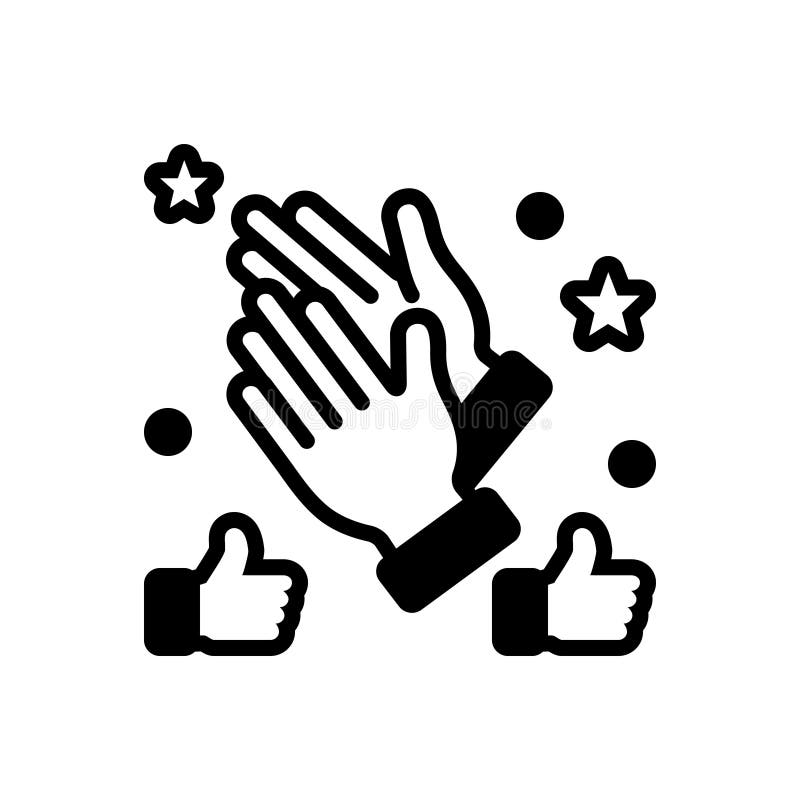 Black Solid Icon for Respectful, Faithful and Trustful Stock Vector ...