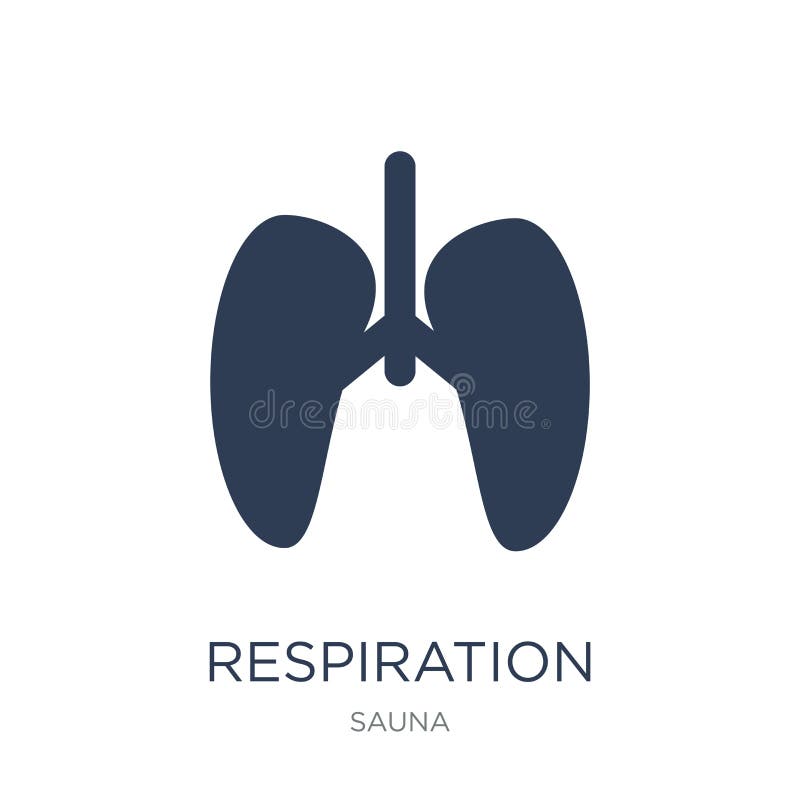 Respiration Icon. Trendy Flat Vector Respiration Icon on White B Stock ...