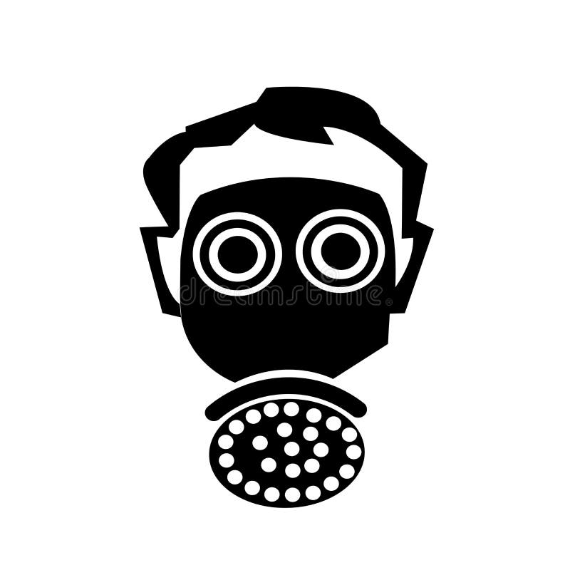 Respirator Black Line Icon. Gas Mask. Hospital or Pollution Protect ...