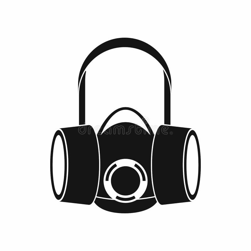 Respirator Icon Digital Blue Stock Vector - Illustration of hazard ...