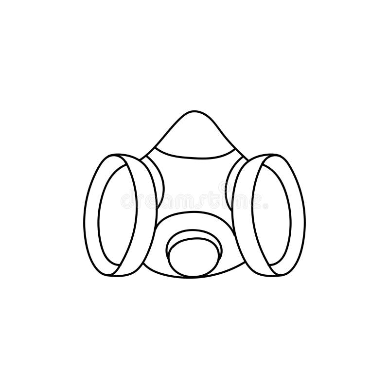 Respirator Mask Line Simple Creative Logo Stock Vector - Illustration ...