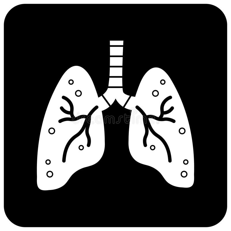 Respiratory Icon for Hospitals or Medical Industry. Stock Illustration ...