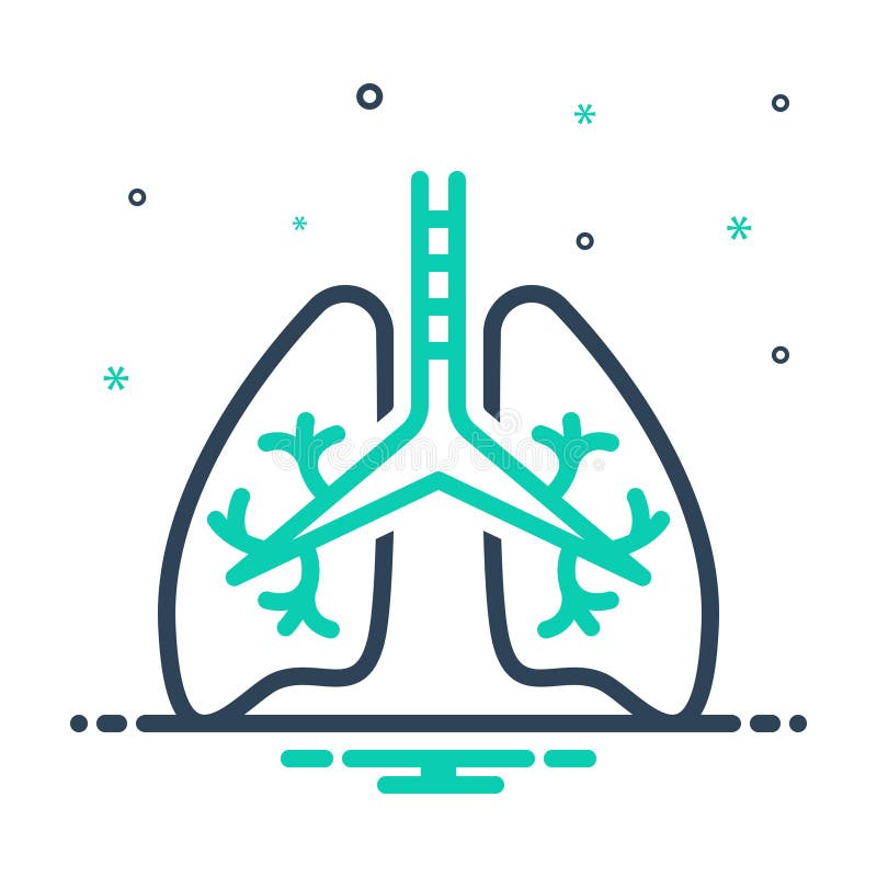 Mix Icon for Respiratory, Inhaling and Breath Stock Vector ...