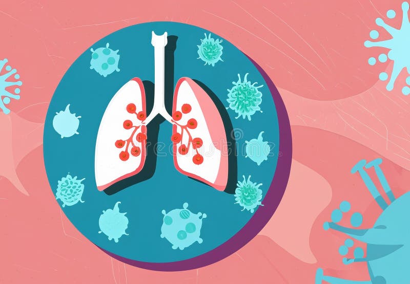 Respiratory Infection Vector Illustration of Inflammation in the Lungs ...