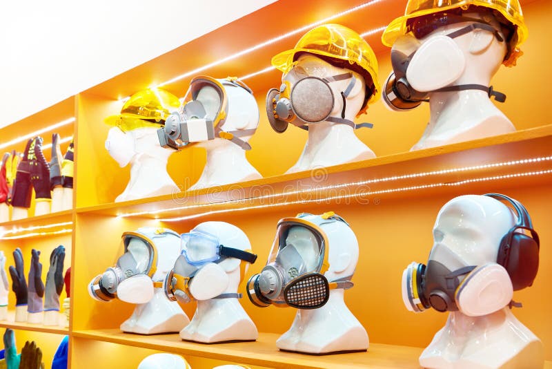 Respiratory Protection Equipment in Store Stock Photo - Image of clean ...