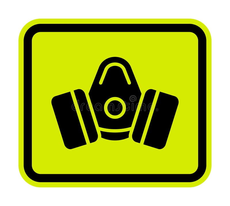 Respiratory Protection Required Sign on White Background Stock Vector ...