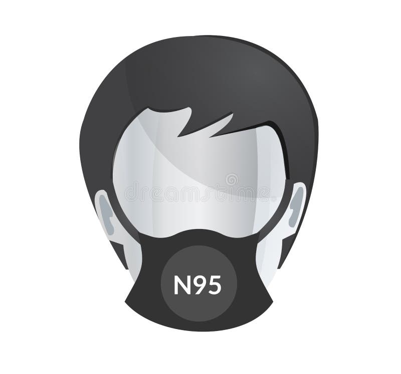 Respiratory Protective Mask - N95 - Icon Stock Illustration ...
