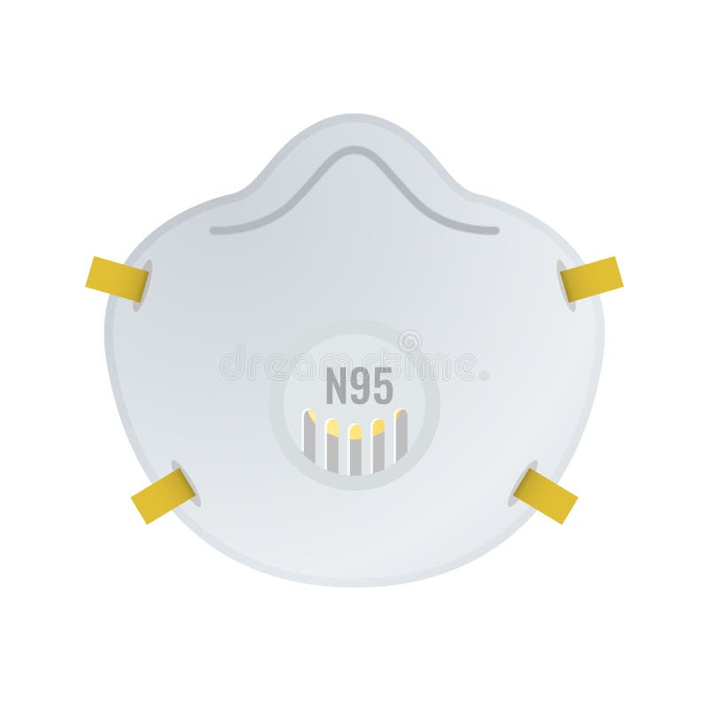 Respiratory Protective Mask - N95 - Icon Stock Vector - Illustration of ...