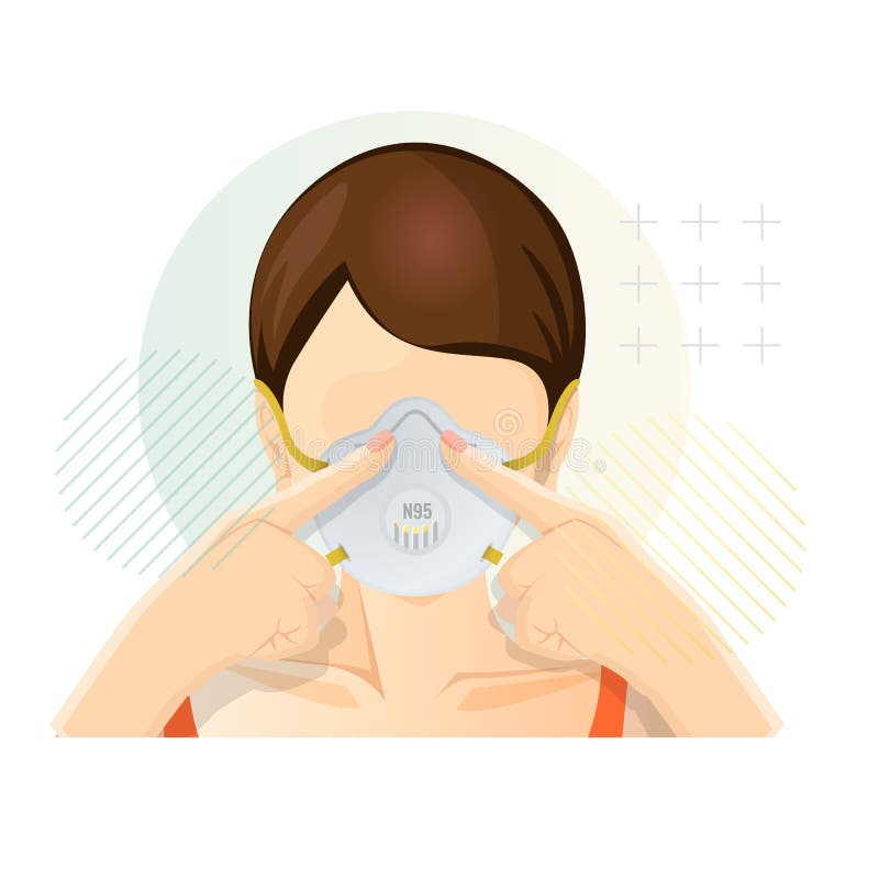 Respiratory Protective Mask - N95 - Icon Stock Vector - Illustration of ...