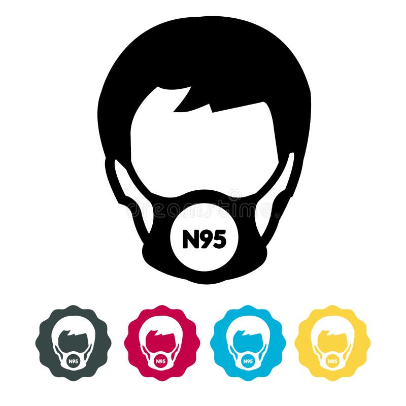 Respiratory Protective Mask - N95 - Icon Stock Vector - Illustration of ...