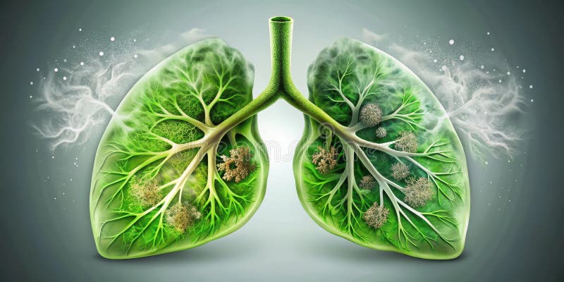 Respiratory System Illustration Alveoli, Bronchi, and Airway ...