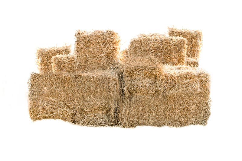 Golden Yellow Haystack Isolated on a White Background Stock Image ...