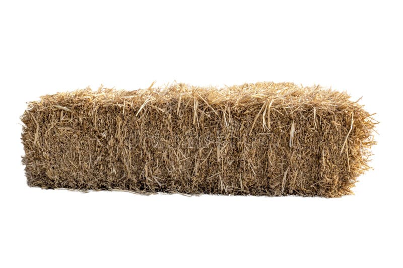 Golden Yellow Haystack Isolated on a White Background Stock Image ...