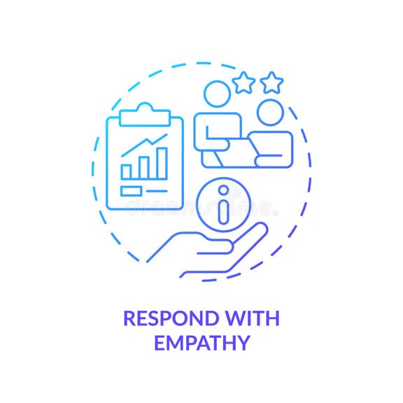 Respond with Empathy Blue Gradient Concept Icon Stock Vector - Illustration of graphic ...