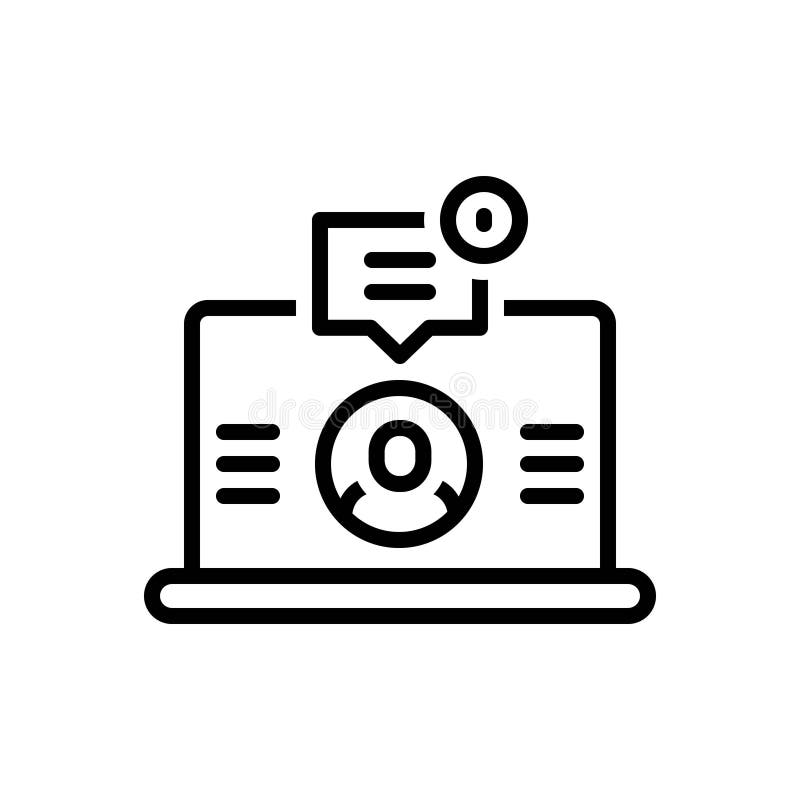 Black Line Icon for Respond, Response and Reaction Stock Vector ...