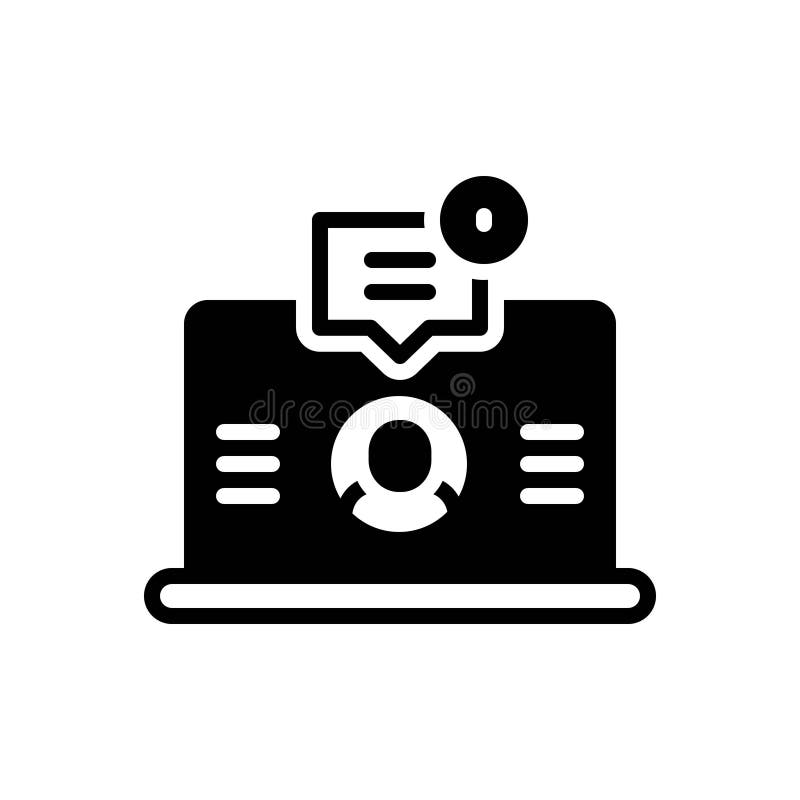 Black Solid Icon for Respond, Response and Reaction Stock Illustration ...