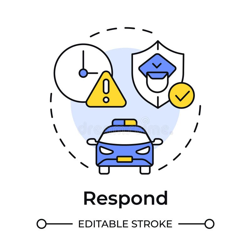 Respond Multi Color Concept Icon Stock Vector - Illustration of color ...