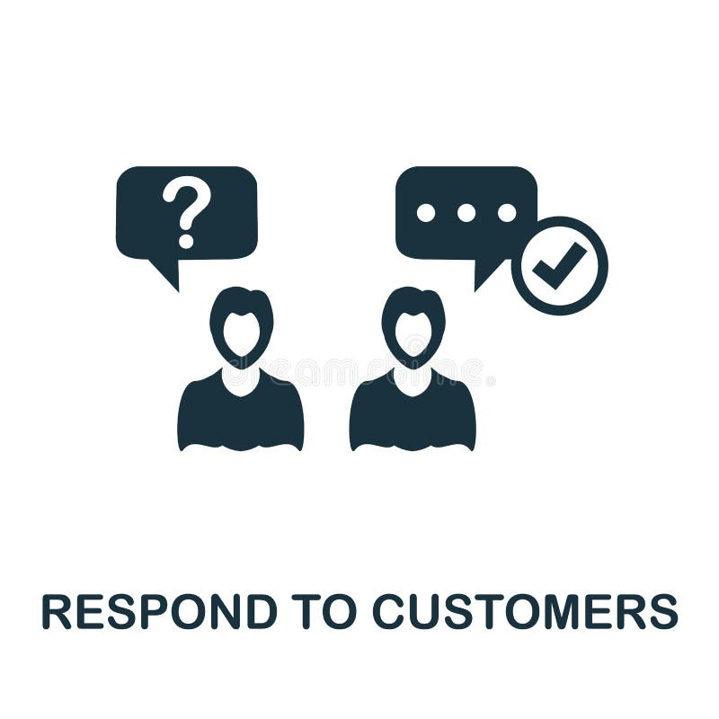Respond To Customers Icon. Two Colors Premium Design from Management ...