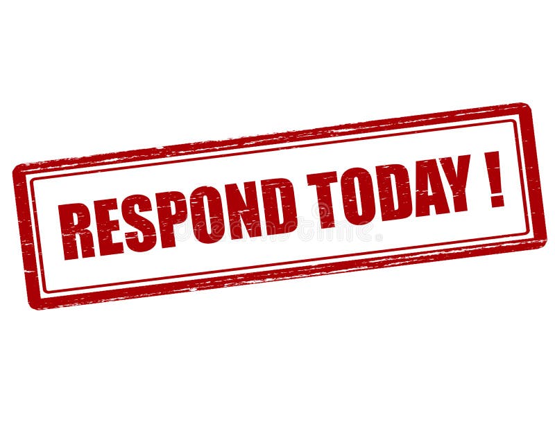 Responda hoy ilustraciÃ³n del vector