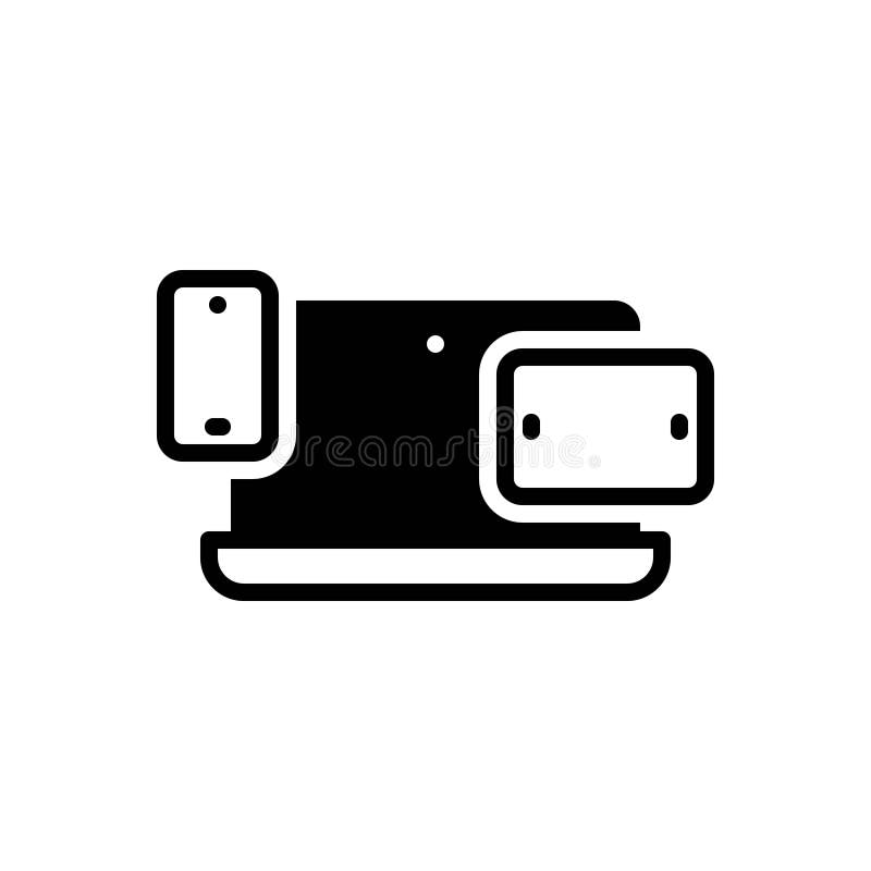 Black Solid Icon for Responded, Acknowledge and Riposte Stock Vector ...