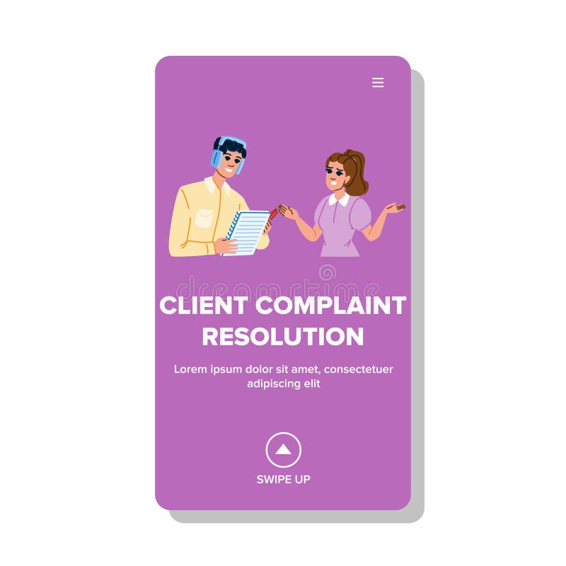 Response Client Complaint Resolution Vector Stock Vector - Illustration ...