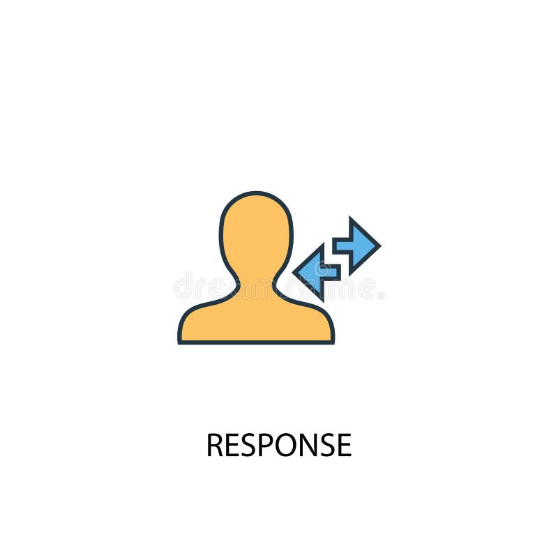 Response Concept 2 Colored Icon. Simple Stock Vector - Illustration of ...