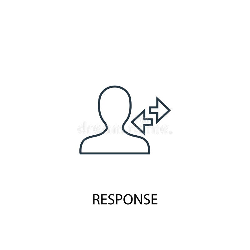 Response Concept 2 Colored Icon. Simple Stock Vector - Illustration of ...
