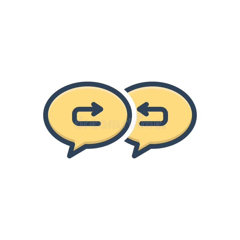 Color Illustration Icon for Response, Answer and Communication Stock ...