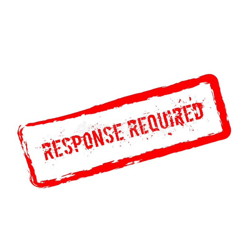 Response Required Rubber Stamp Isolated on White. Stock Vector ...