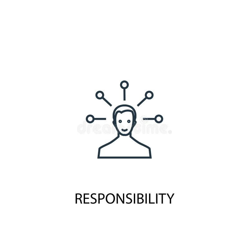 Responsibility Concept Line Icon. Simple Stock Vector - Illustration of ... Responsibility Concept Line Icon. Simple Stock Vector - Illustration of ...