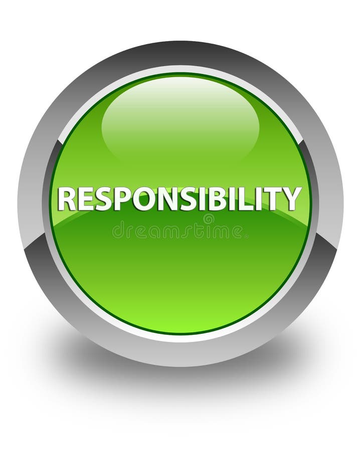 Responsibility Glossy Green Round Button Stock Illustration ...
