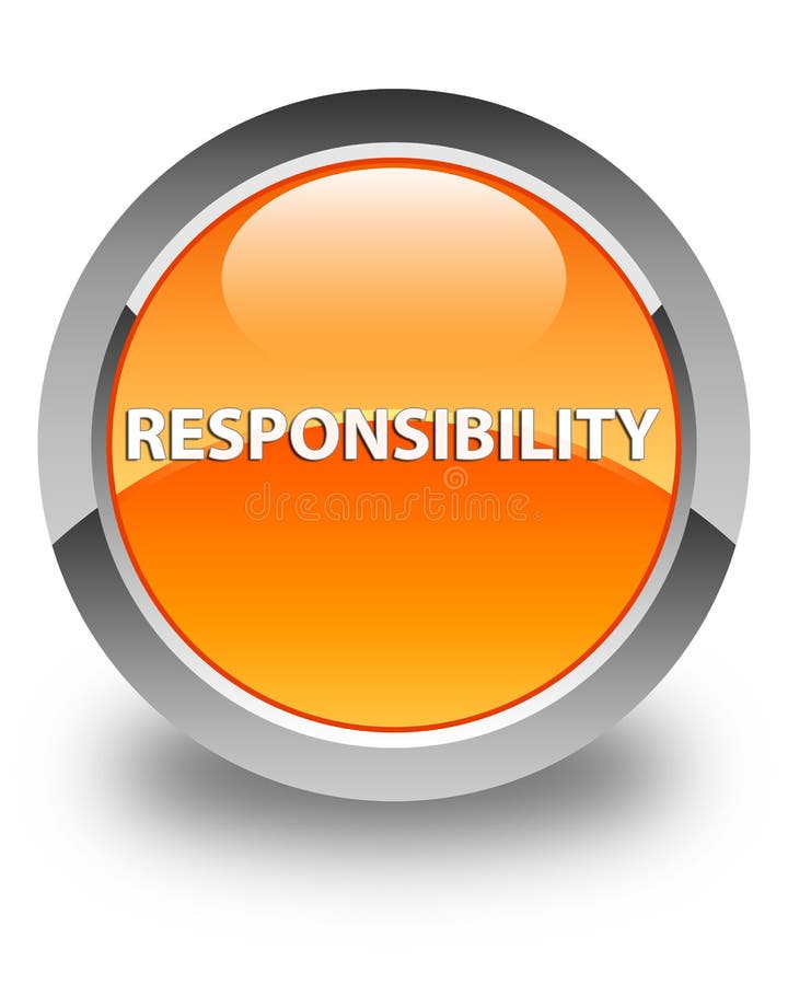 Responsibility Glossy Green Round Button Stock Illustration ...