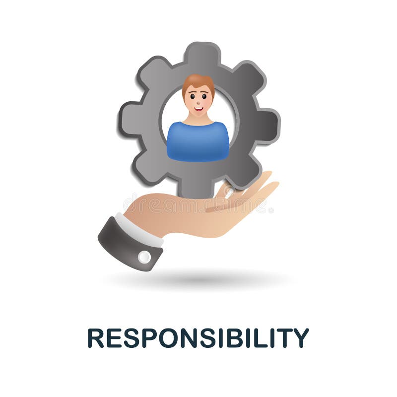 Responsibility Icon. 3d Illustration from Company Value Collection ...